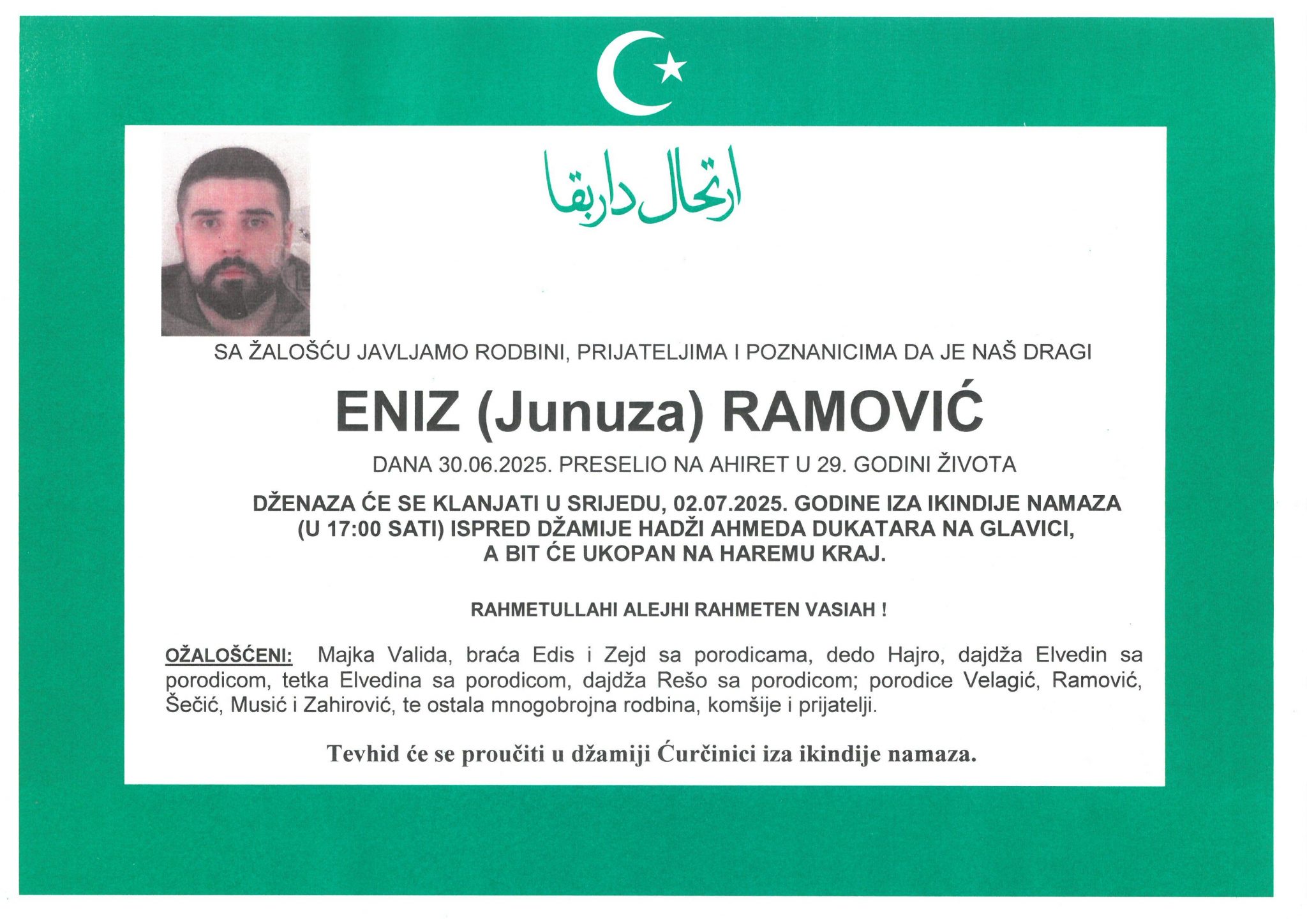 Eniz (Junuza) Ramović – MIZ Livno